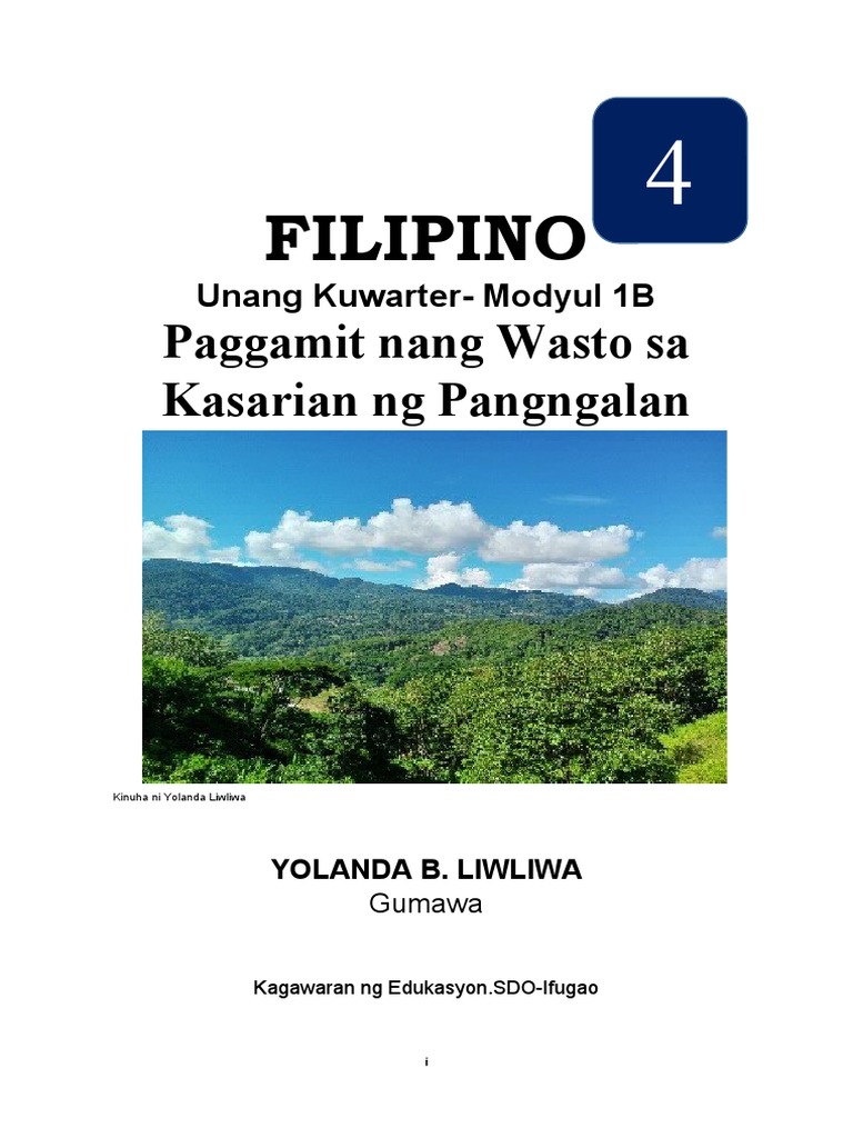 Fil 4 - Q1 - Modyul 1b | PDF