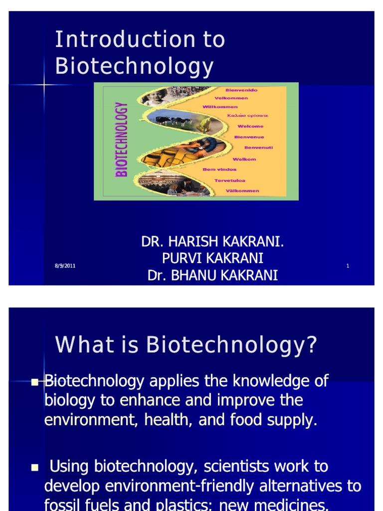 Introduction To Biotechnology | PDF