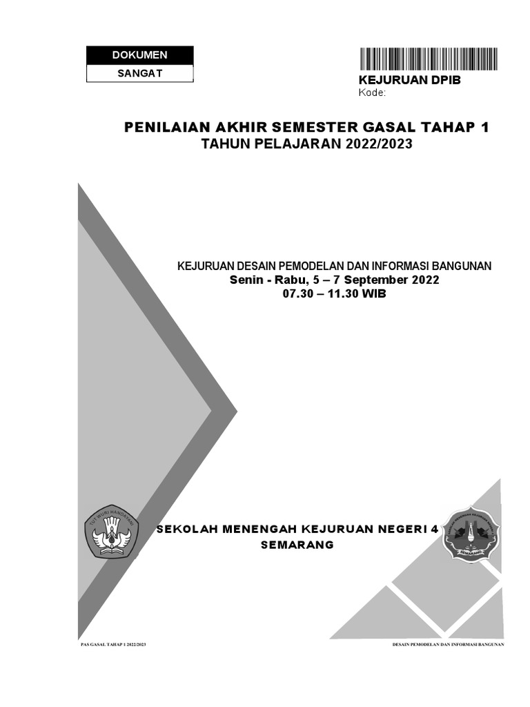 01 Projek Kejuruan Pas 1 Xii Dpib 2022 Kirim | PDF