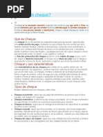Tipos de Cheques y Ejemplos | PDF | Cheque | Bancos