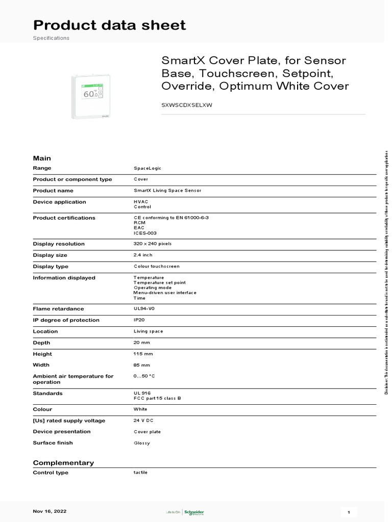 SpaceLogic™ RP-C Controller - SXWSCDXSELXW | PDF | Touchscreen | Equipment