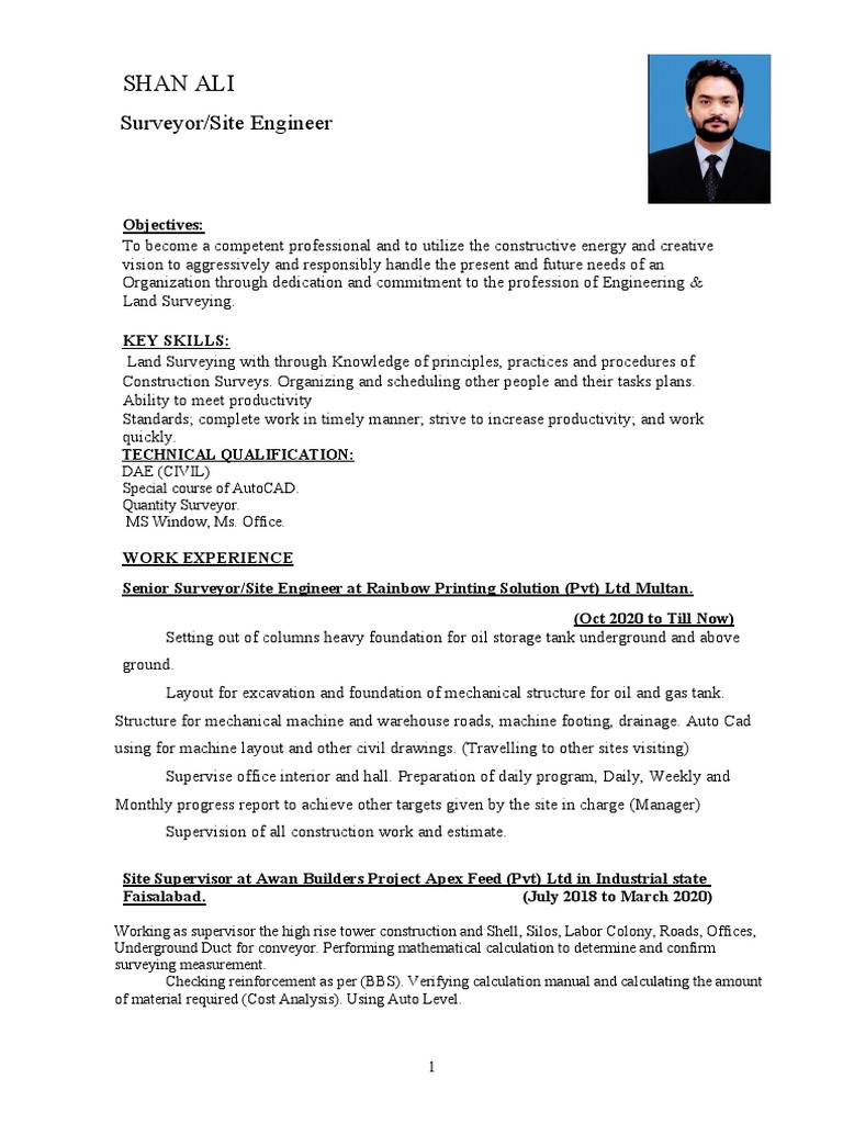 Shan CV | PDF | Surveying | Auto Cad