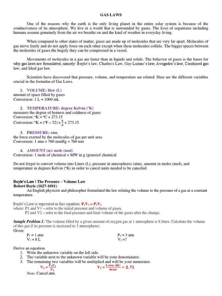 Gas Laws GenChem | PDF | Gases | Mole (Unit)