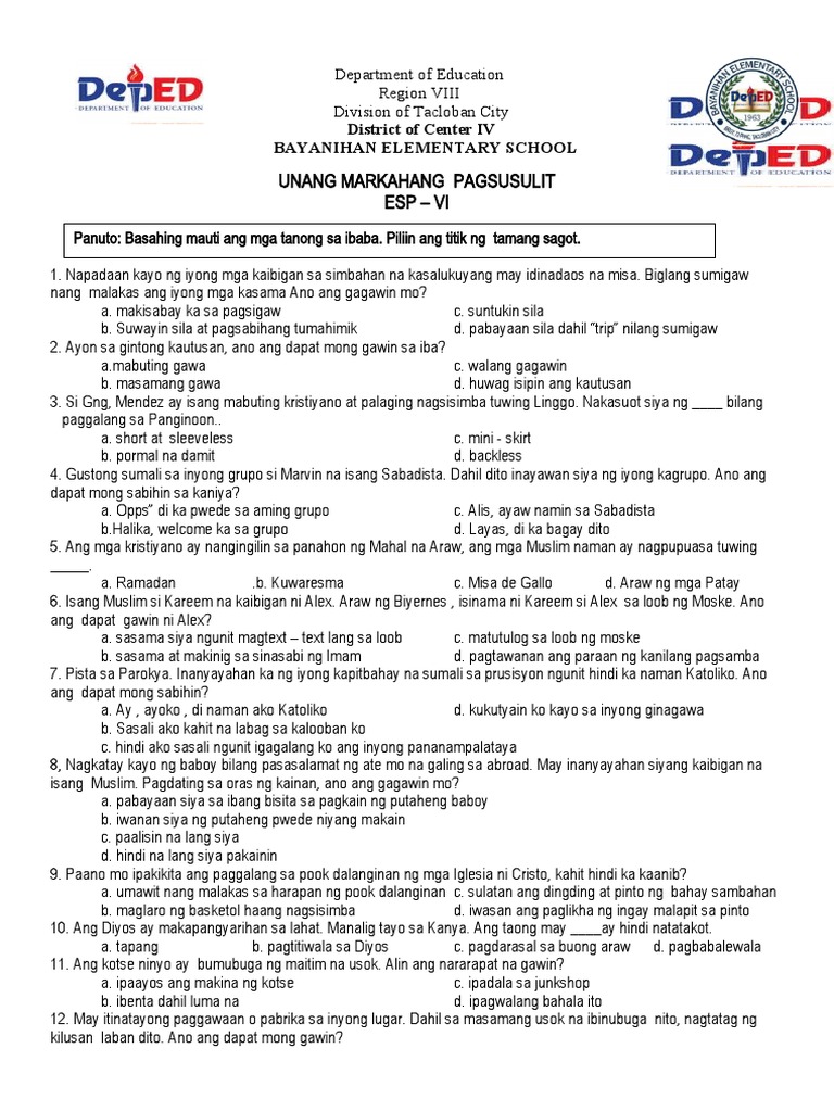 PT - Esp 6 - Q1 | PDF