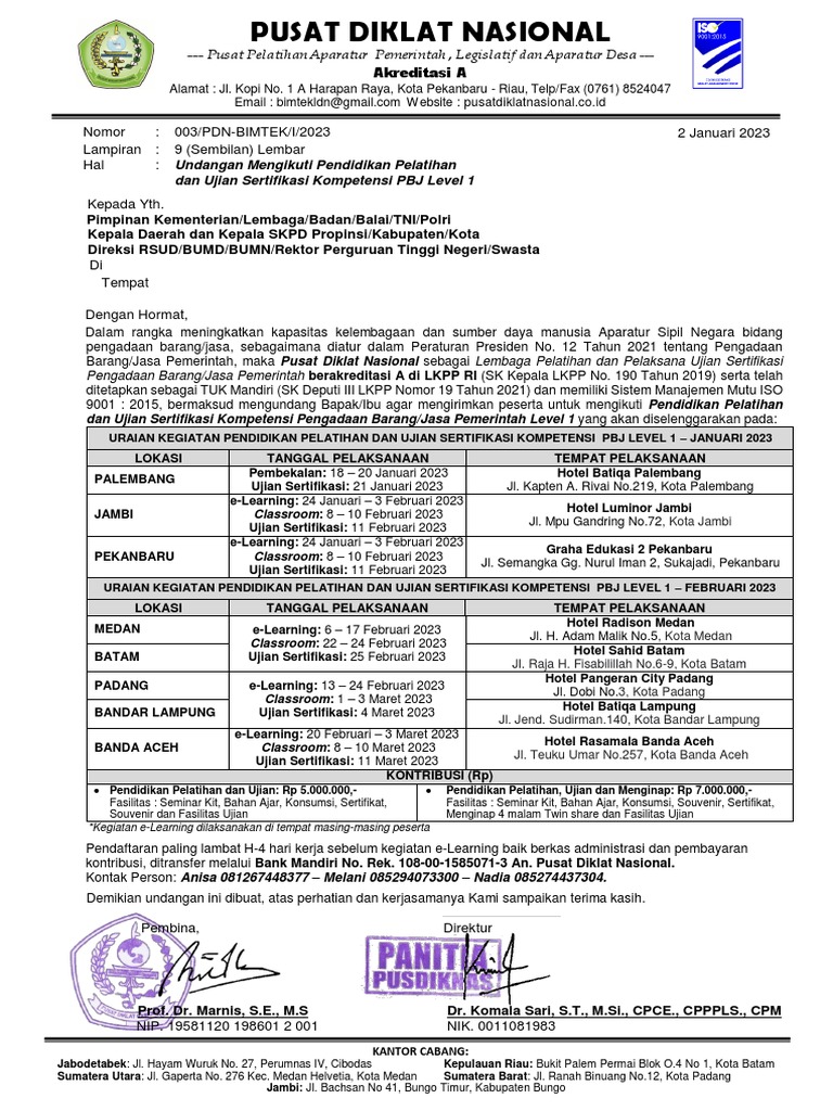 Pelatihan Sertifikasi PBJ Level 1 | PDF