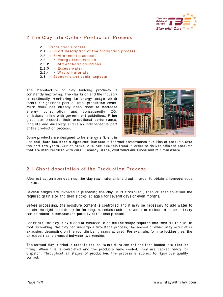 Clay Production Process Overview | PDF | N Ox | Recycling