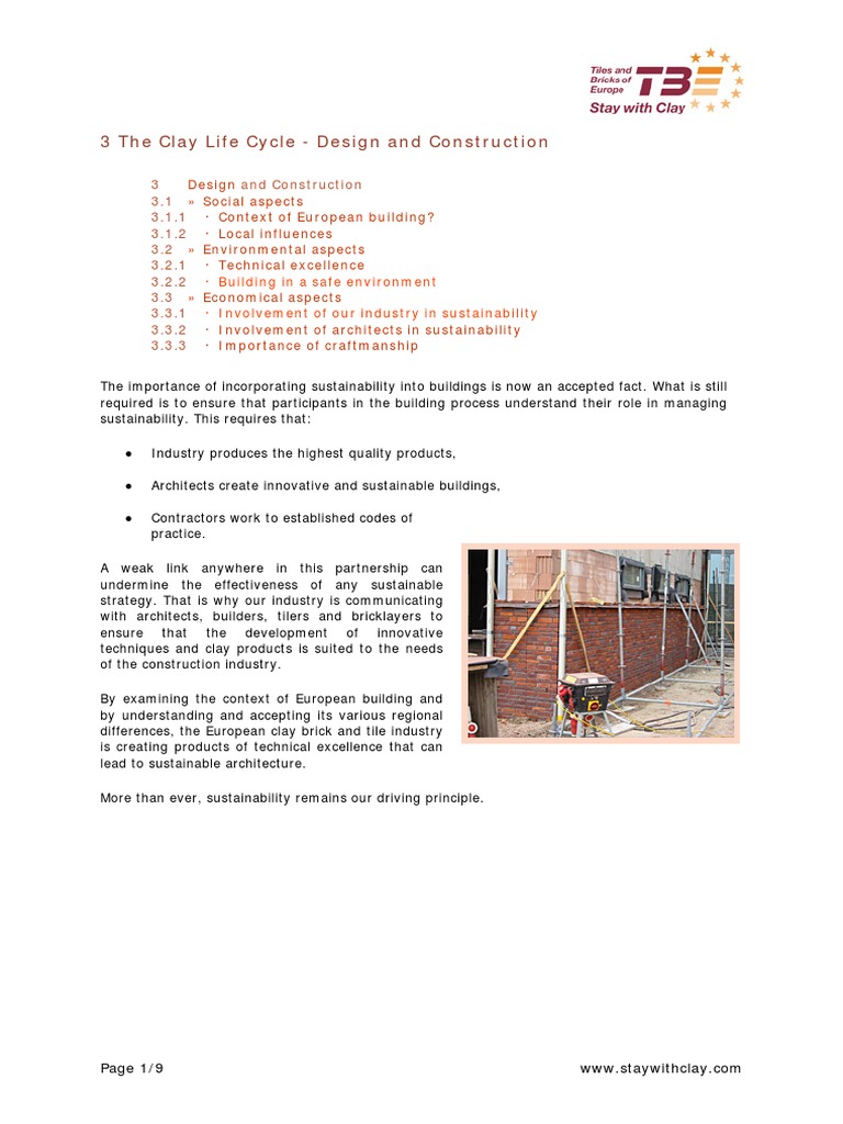 3 The Clay Life Cycle - Design and Construction | PDF | Sustainability ...