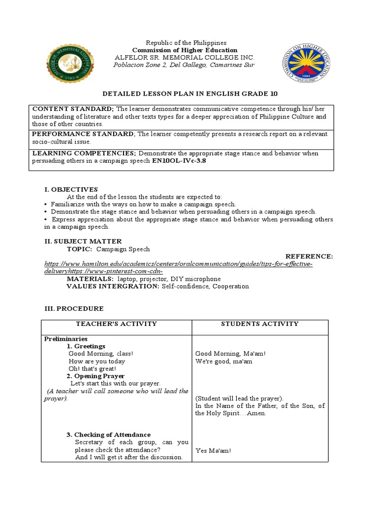 LP English | PDF | Public Speaking | Learning