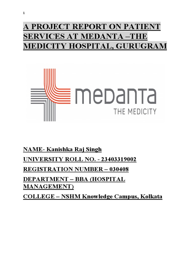 An Analysis of Patient Services at Medanta - The Medicity Hospital in ...