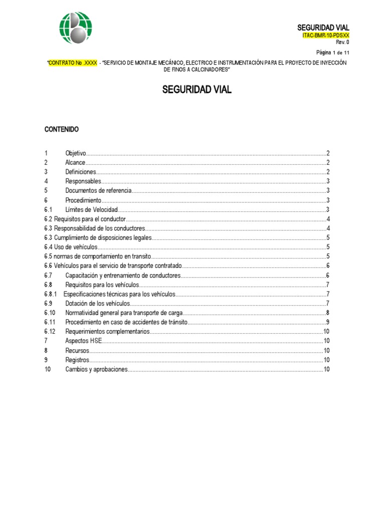ITAC-BMR-10-PDSXX Seguridad Vial | PDF | Licencia de conducir ...