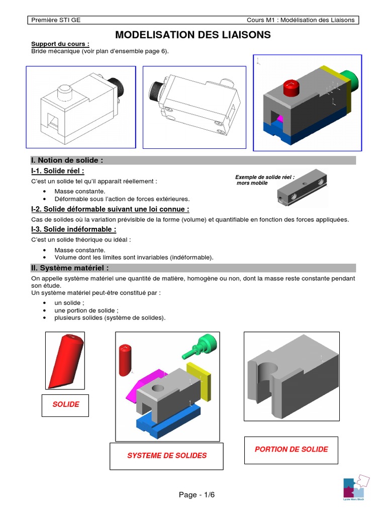 Liaisons Mécaniques Modélisation | PDF | Géométrie | Mécanique