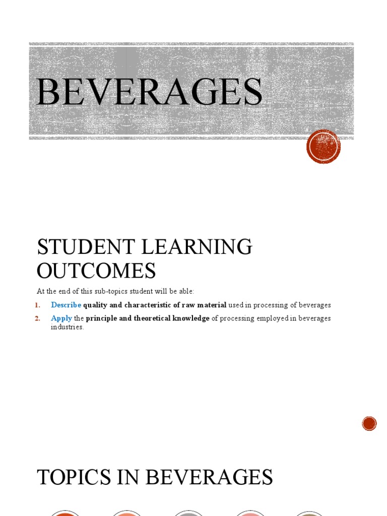 BEVERAGES FST 305 Madam Sab's | PDF | Sugar Substitute | Water Purification