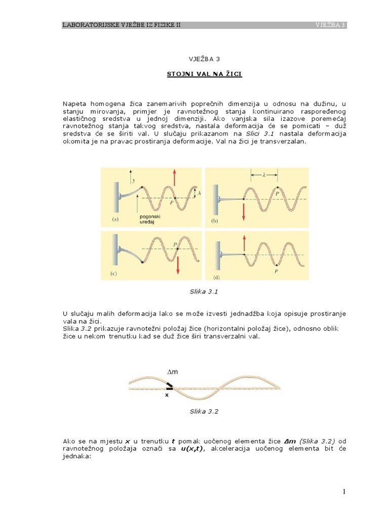 Vježba 03 Stojni Val Na Žici | PDF