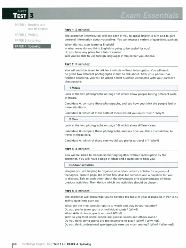 First Exam Essentials | PDF