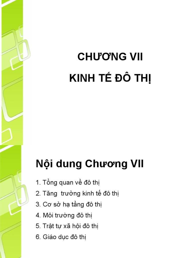 Chapter 7 - Kinh Te Do Thi | PDF
