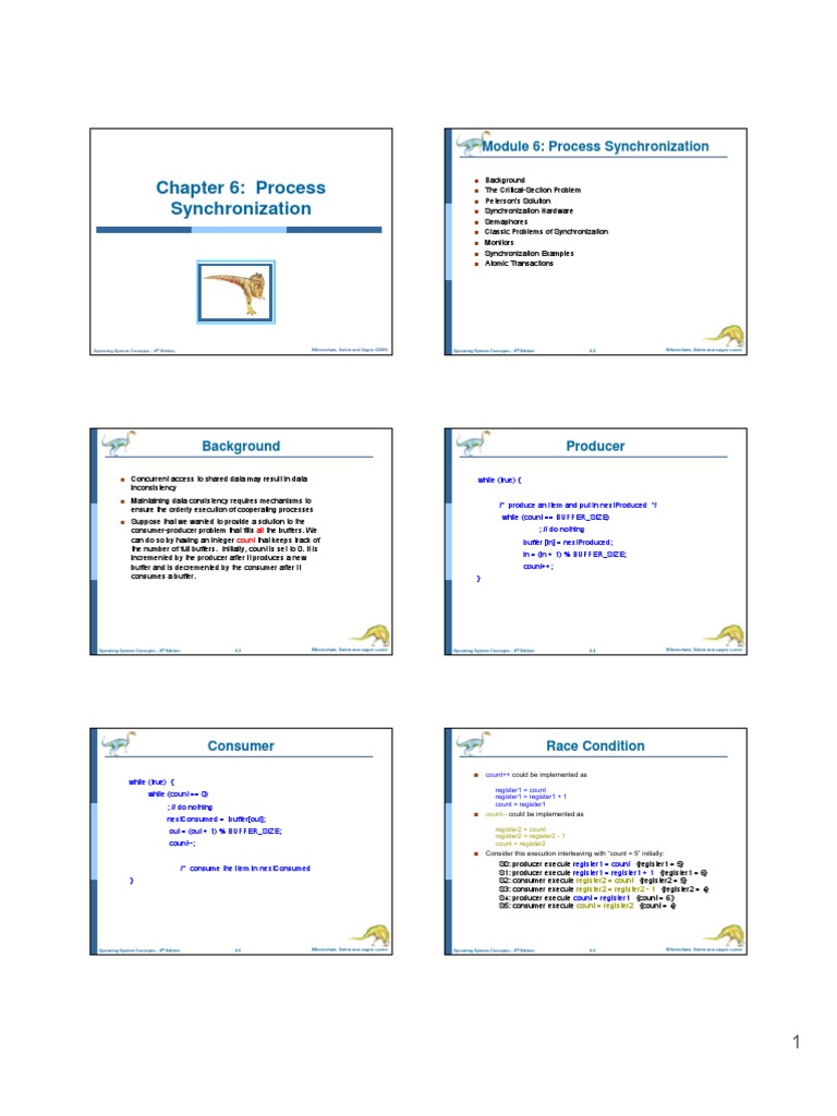 Ch6 Process Synchronization 6 | PDF
