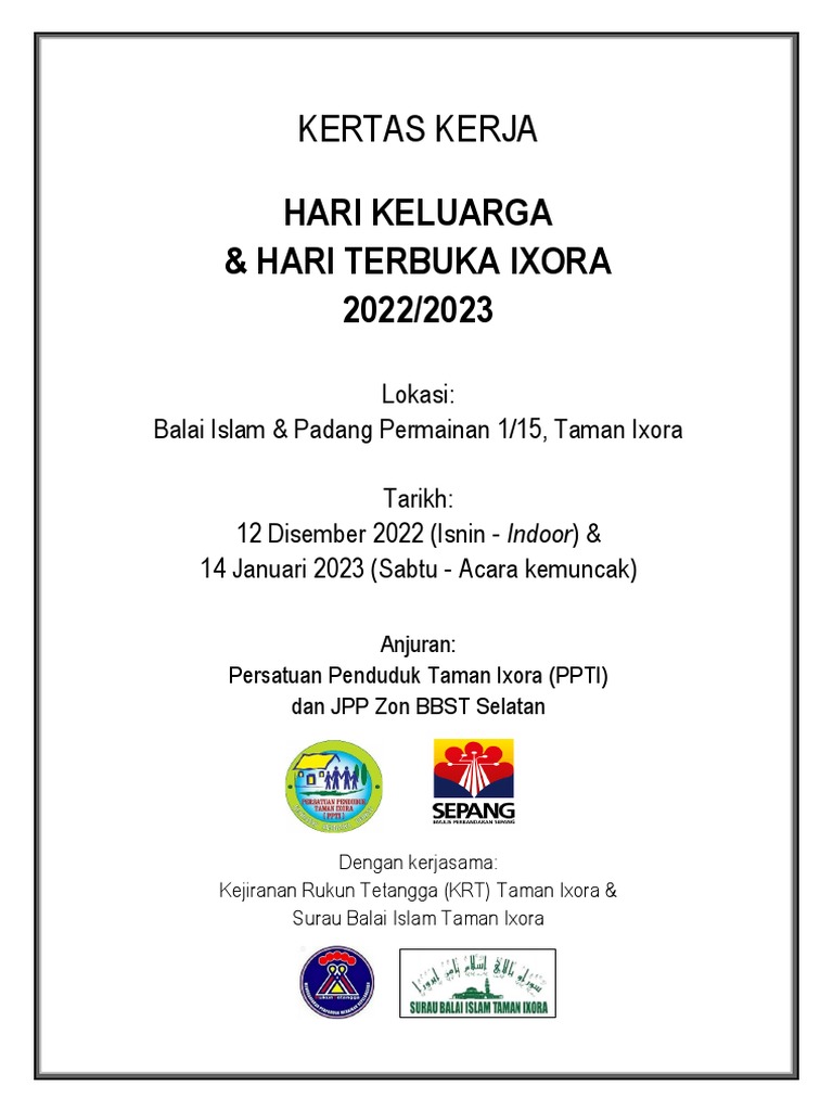 Hari Keluarga & Terbuka Ixora 2023 | PDF