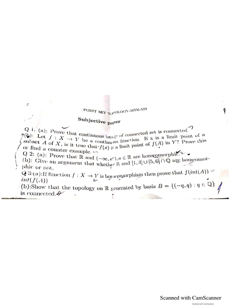 Past Papers Bs 5& MSC Math | PDF