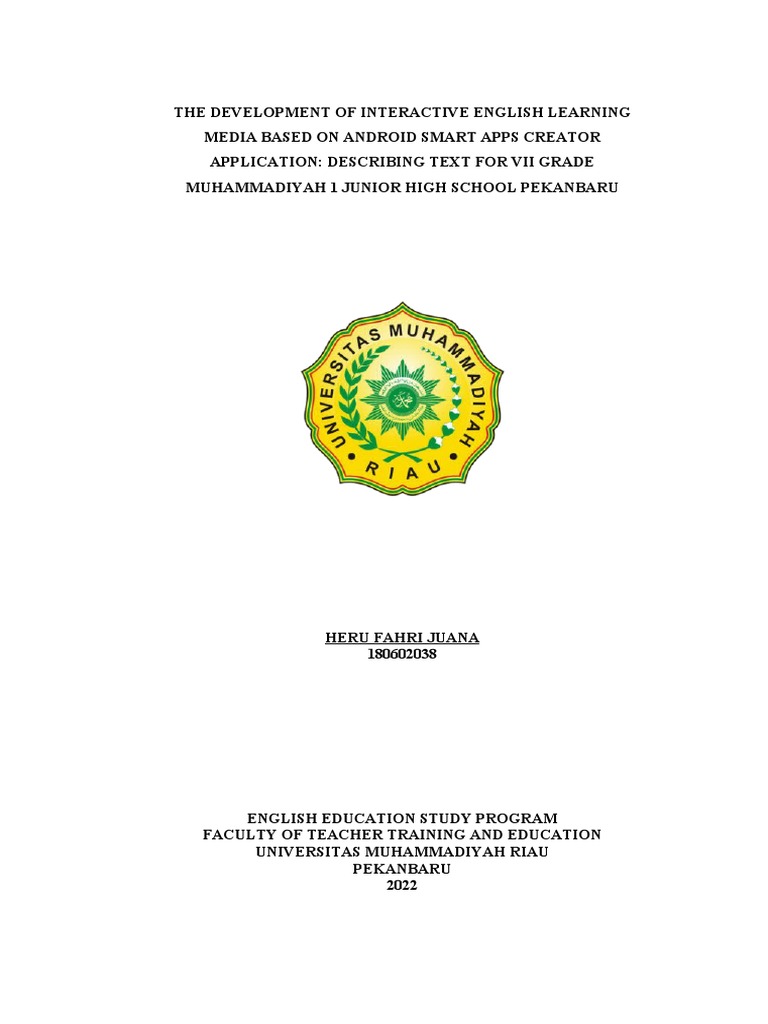 The Development of Interactive English Learning Media Based On Android ...