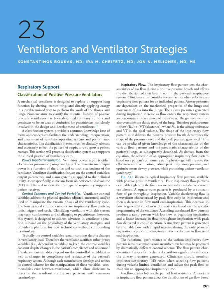 23 Ventilators and Ventilator Strategies - 221120 - 231737 | PDF ...