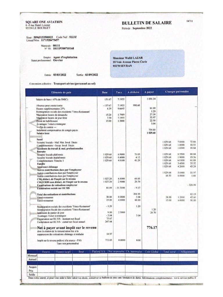 Conservation Bulletin De Salaire Entreprise – OQWCDG