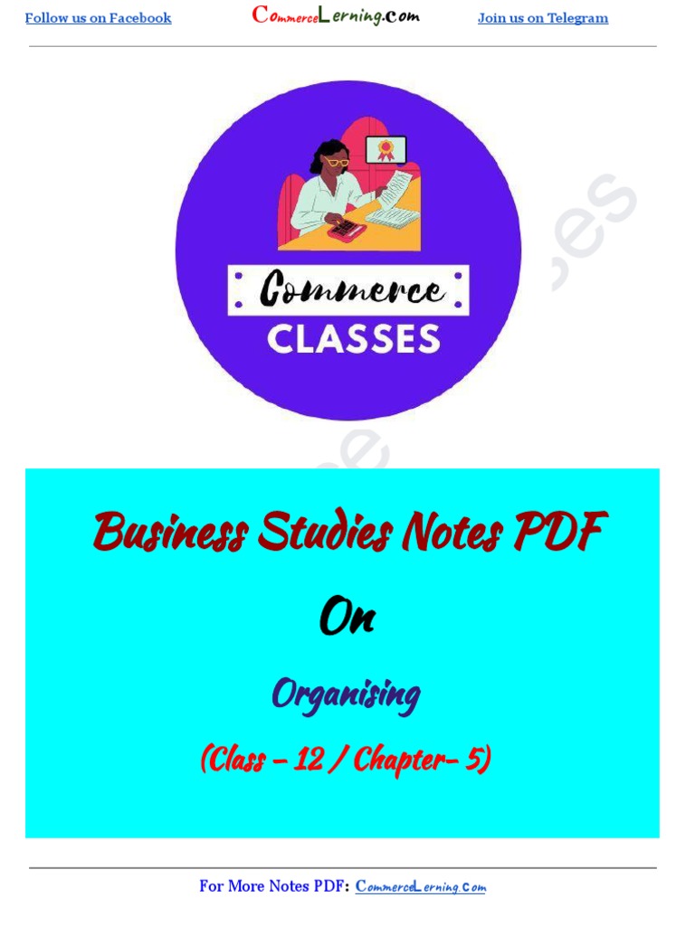 Business Studies Notes PDF Class 12 Chapter 5 | PDF | Organizational ...
