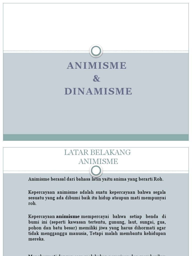Paham Animisme Dan Dinamisme | PDF