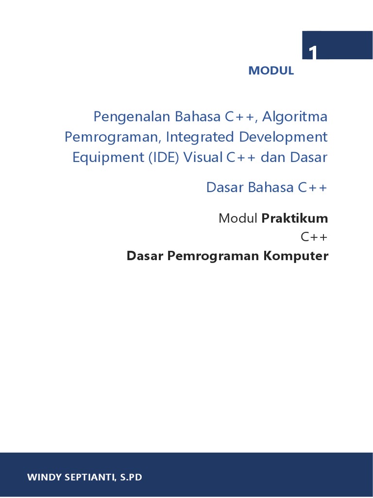 Pengenalan C++ dan Algoritma Pemrograman | PDF