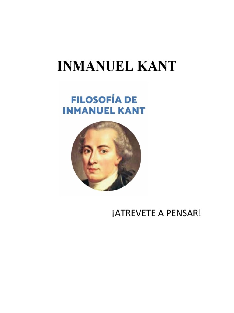 Inmanuel Kant | PDF | Immanuel Kant | Metafísica