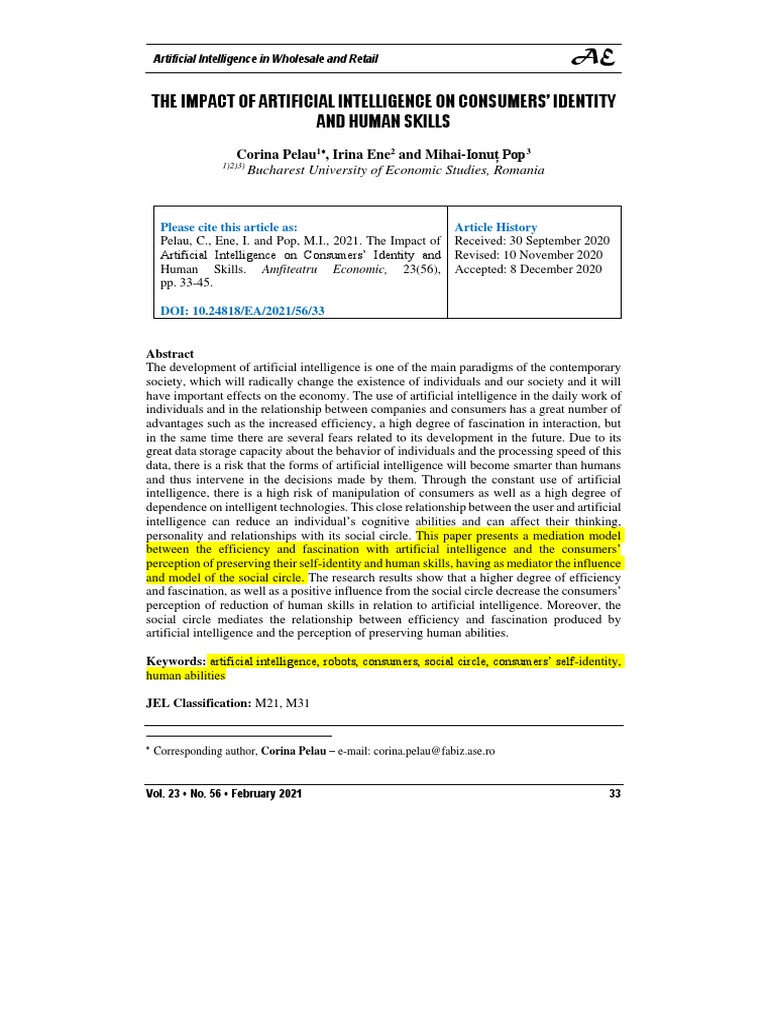 The Impact of Artificial Intel | PDF | Intelligence | Intelligence (AI ...