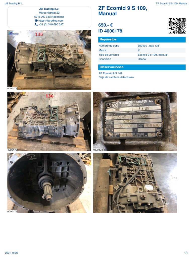 ZF Ecomid 9 S 109, Manual 2021 10 25 | PDF