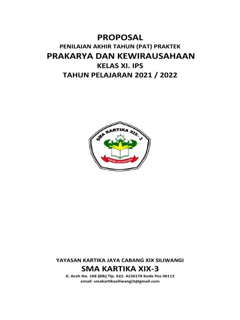 Proposal Pat Praktek Pkwu Xi Ips | PDF