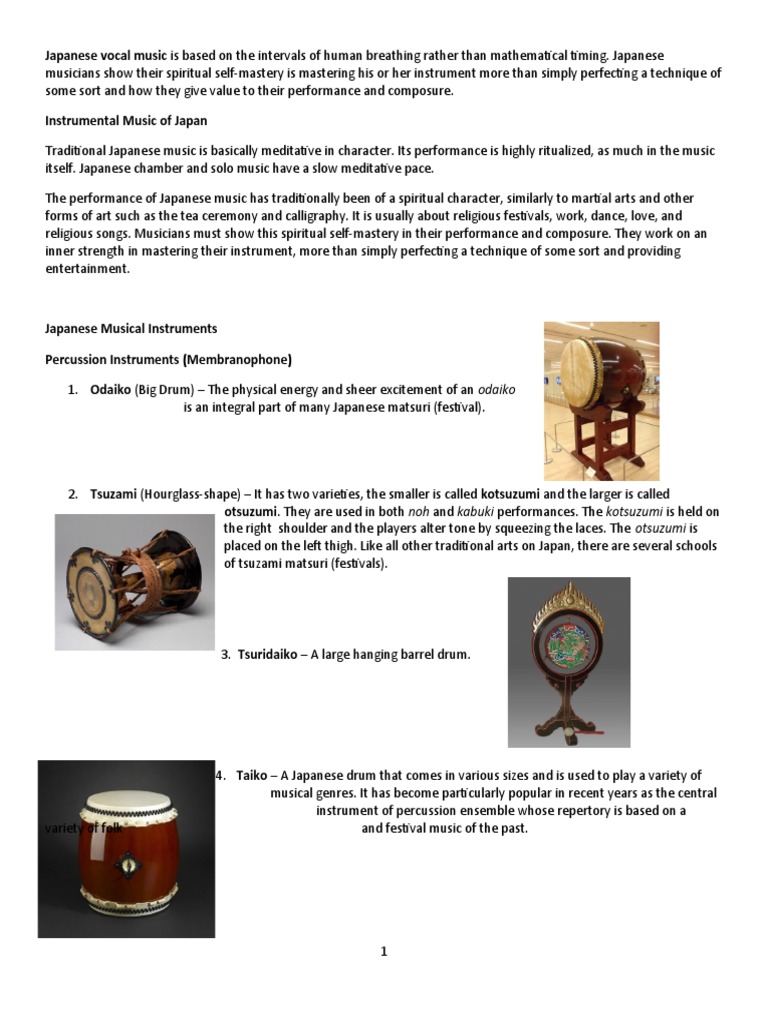 Traditional and Instrumental Music of Japan | PDF | String Instruments ...
