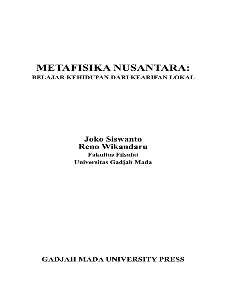 Metafisika Nusantara | PDF