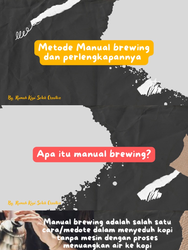 Metode Manual Brewing Dan Perlengkapannya | PDF