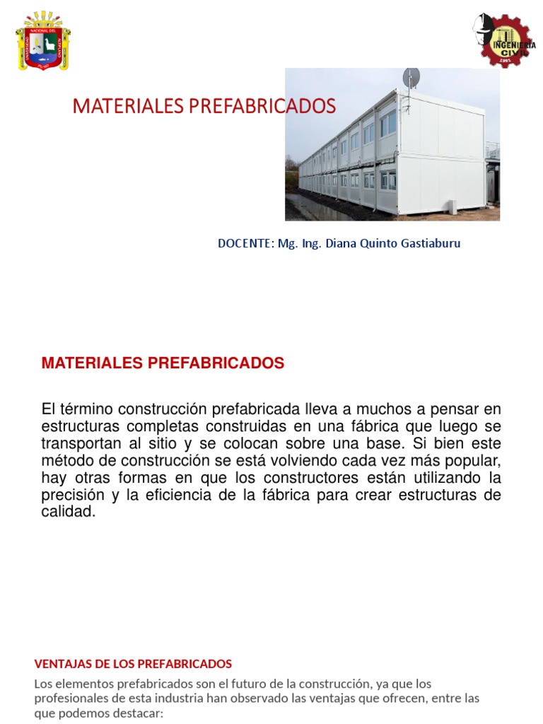 Materiales Prefabricados | PDF | Hormigón | Madera