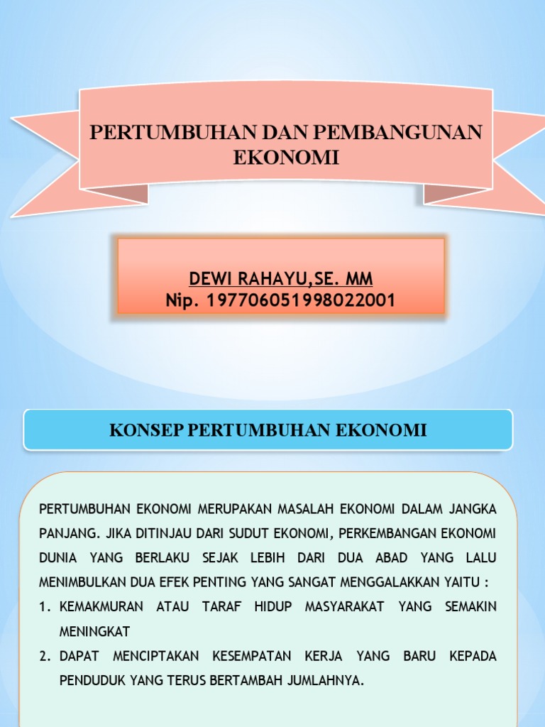 3.pertumbuhan Dan Pembangunan Ekonomi | PDF