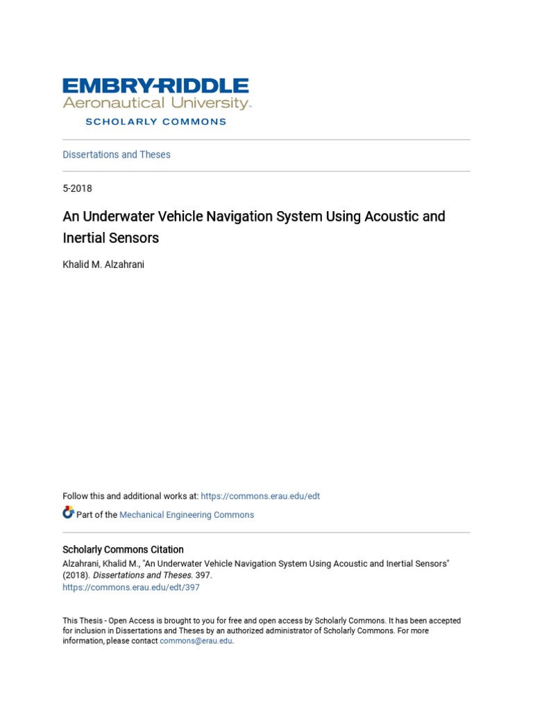 Underwater Vehicle Navigation System | PDF | Inertial Navigation System ...