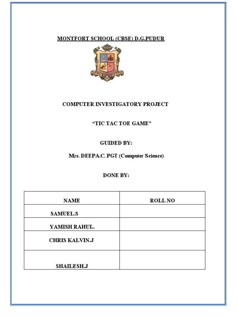 Tic Tac Toe | PDF | Software Testing | Computer Engineering