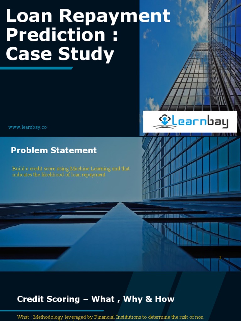 Loan Repayment Prediction Case Study | PDF | Logistic Regression ...