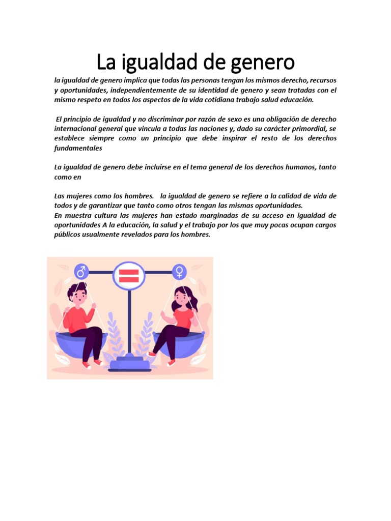 Igualdad de Género y Derechos Humanos | PDF | Ciencias sociales ...