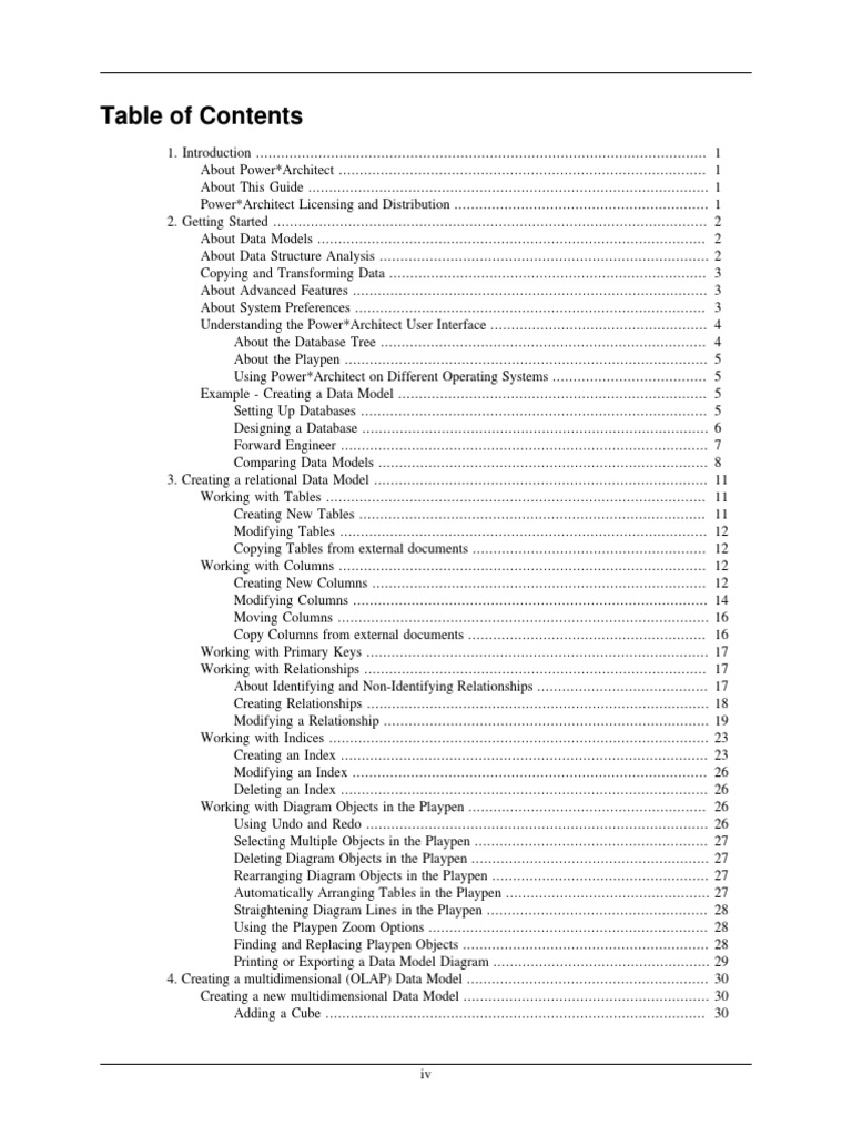 NoLic PowerArchitectUserGuide-0.9.13 | PDF | Databases | Relational ...