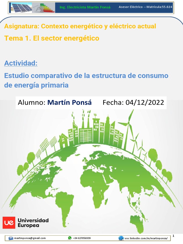 Entregable Actividad 1 | PDF | Uso eficiente de energía | Energía renovable