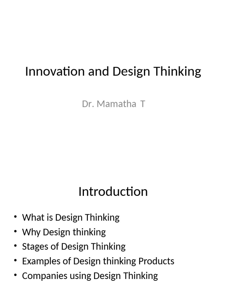 IDT Unit1 | PDF | Thought | Design Thinking