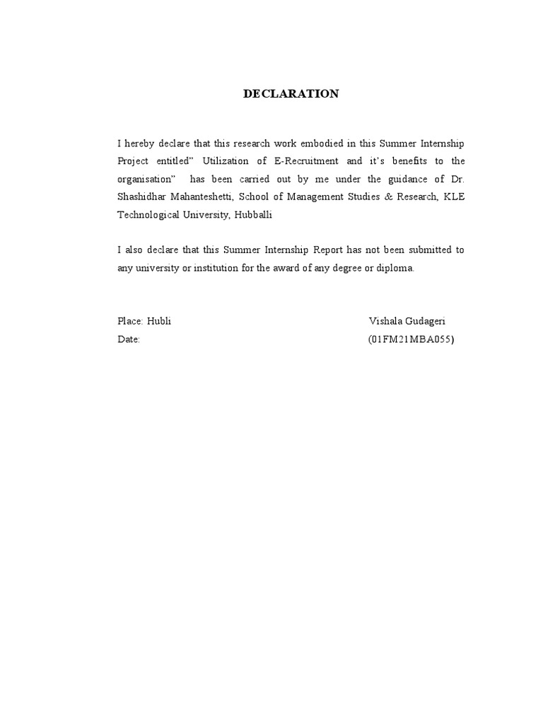 Declaration SIP | PDF