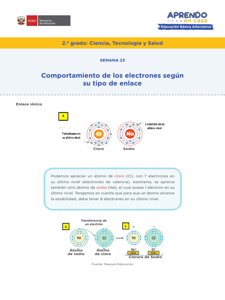 Comportamiento de Los Electrones | PDF | Enlace químico | Compuestos químicos