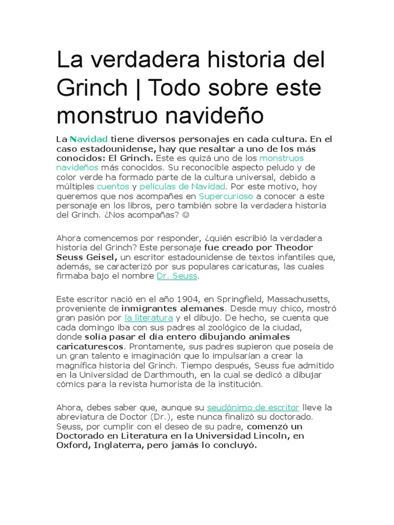 El Grinche | PDF | Dr. Seuss