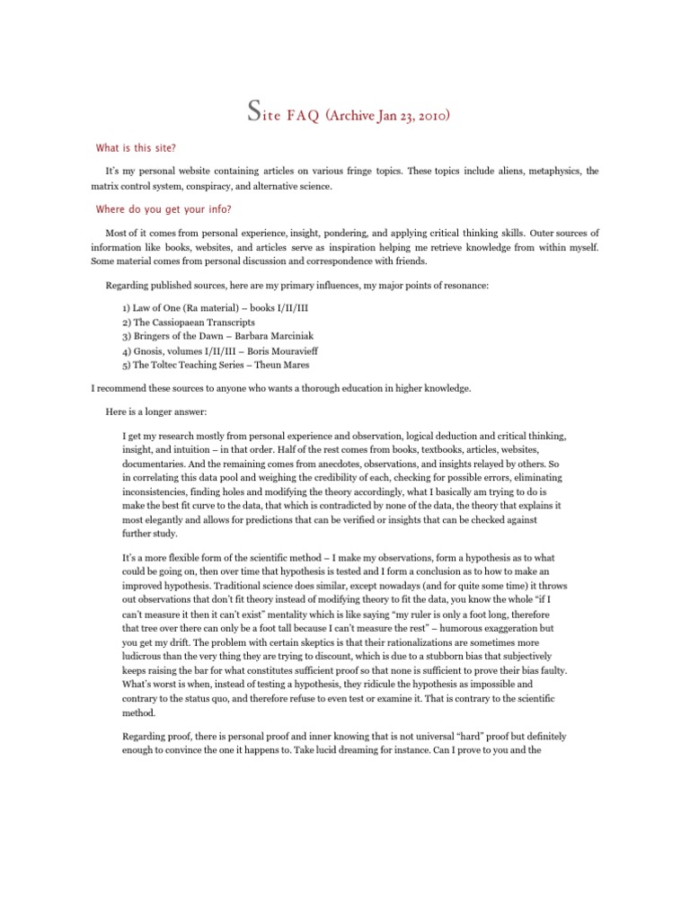 Montalk Texts 2010 | PDF | Free Will | Time