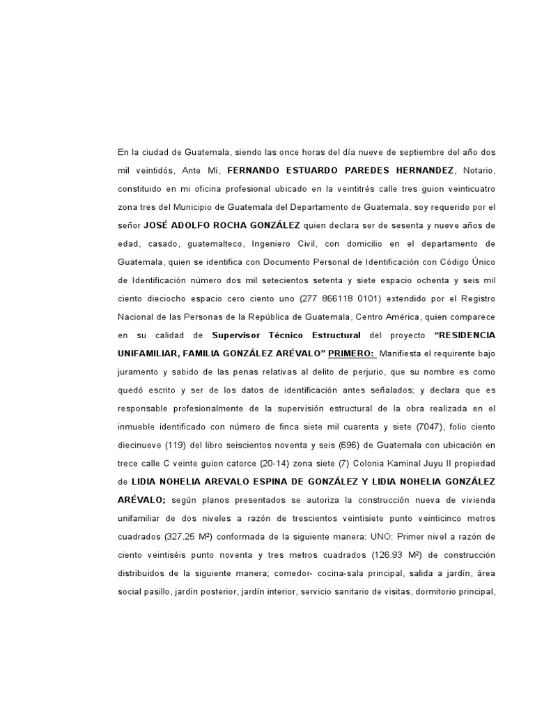 1.declaracion Jurada de Responsabilidad Supervisor Estructural José ...