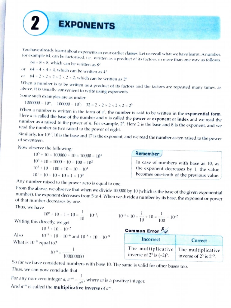Exponents | Download Free PDF | Exponentiation | Numbers